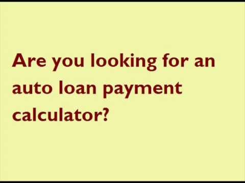 Auto loan payment calculator