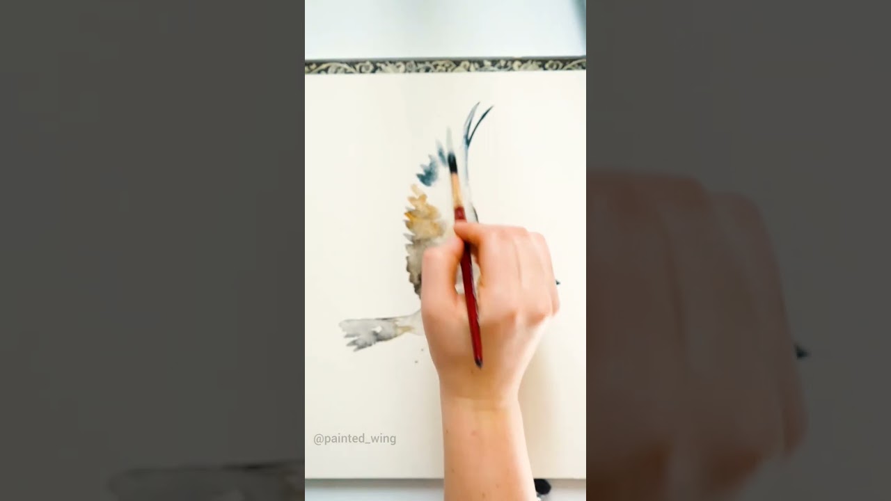 Quick Watercolor Bird #art #watercolorpainting #watercolor #loosewatercolorpainting #sparrow