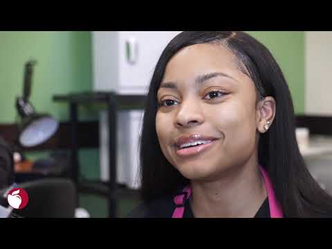 Career Tech Students Working Towards Nail Tech License