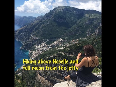 Hiking above Nocelle and full moon