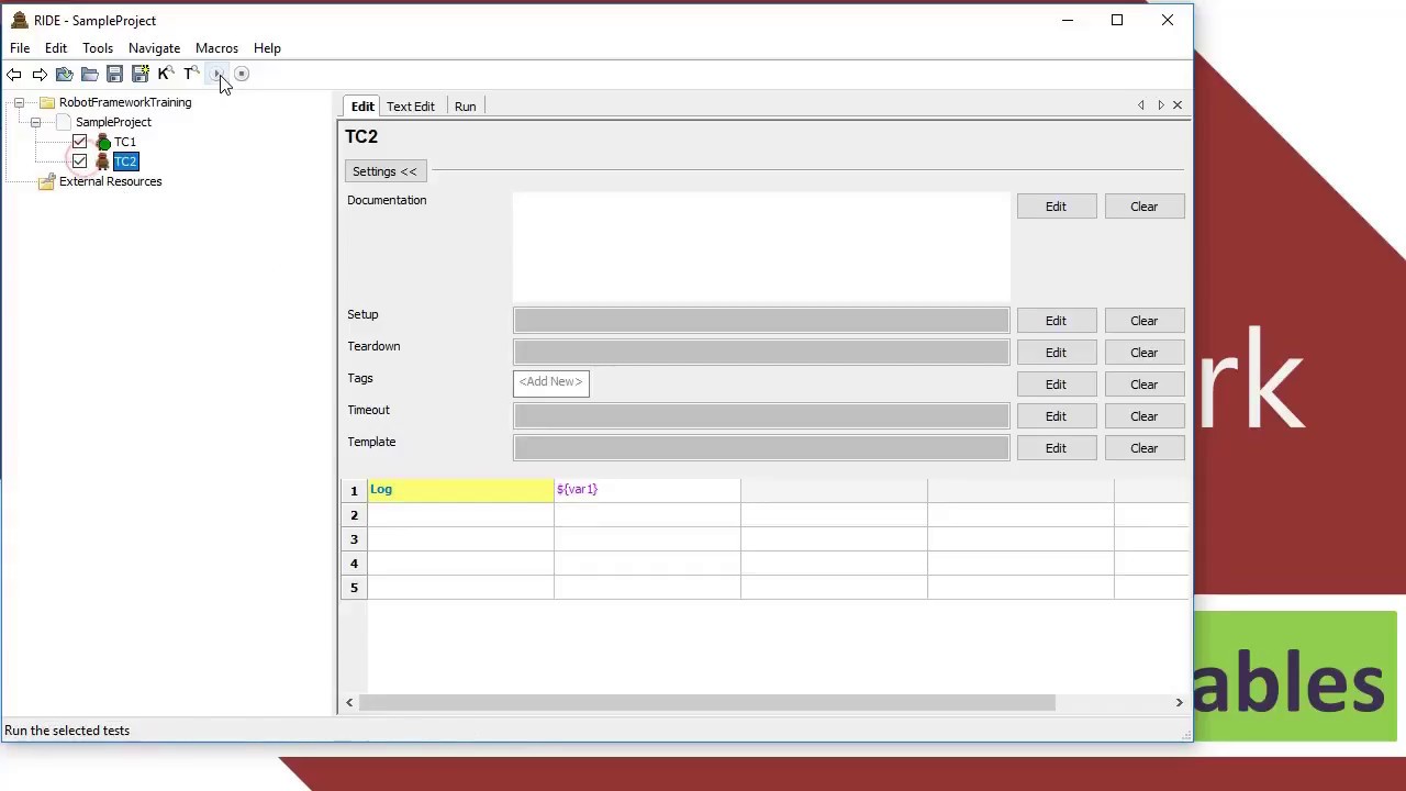 Robot Framework tutorial 5- Global variables