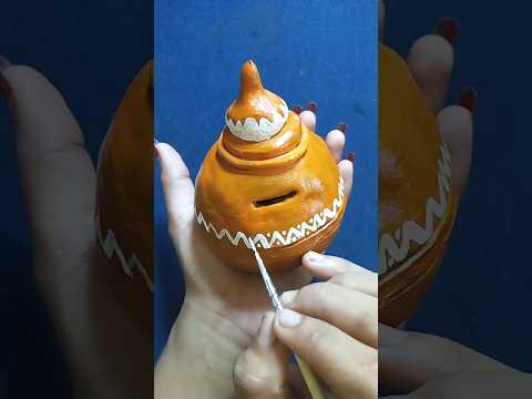 Amazing technique make diy piggy 🐷bank with out pottery wheel #art #youtubeshorts #shorts