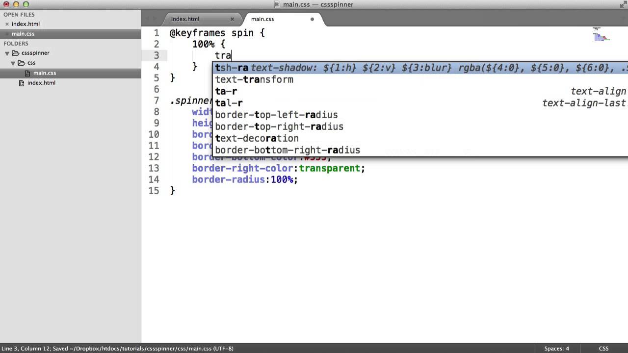 Pure CSS Loading Spinner