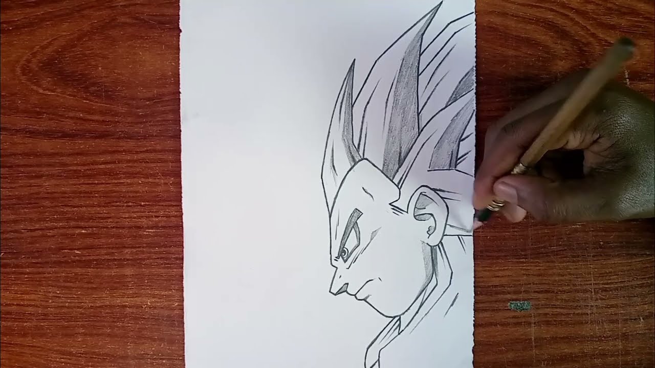How to draw Vegeta SSJ4 easy step-by-step | easy Vegeta Drawing tutorial