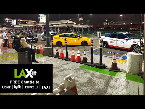 Where To Get UBER / LYFT / OPOLI / TAXI From Los Angeles International Airport | LAXit