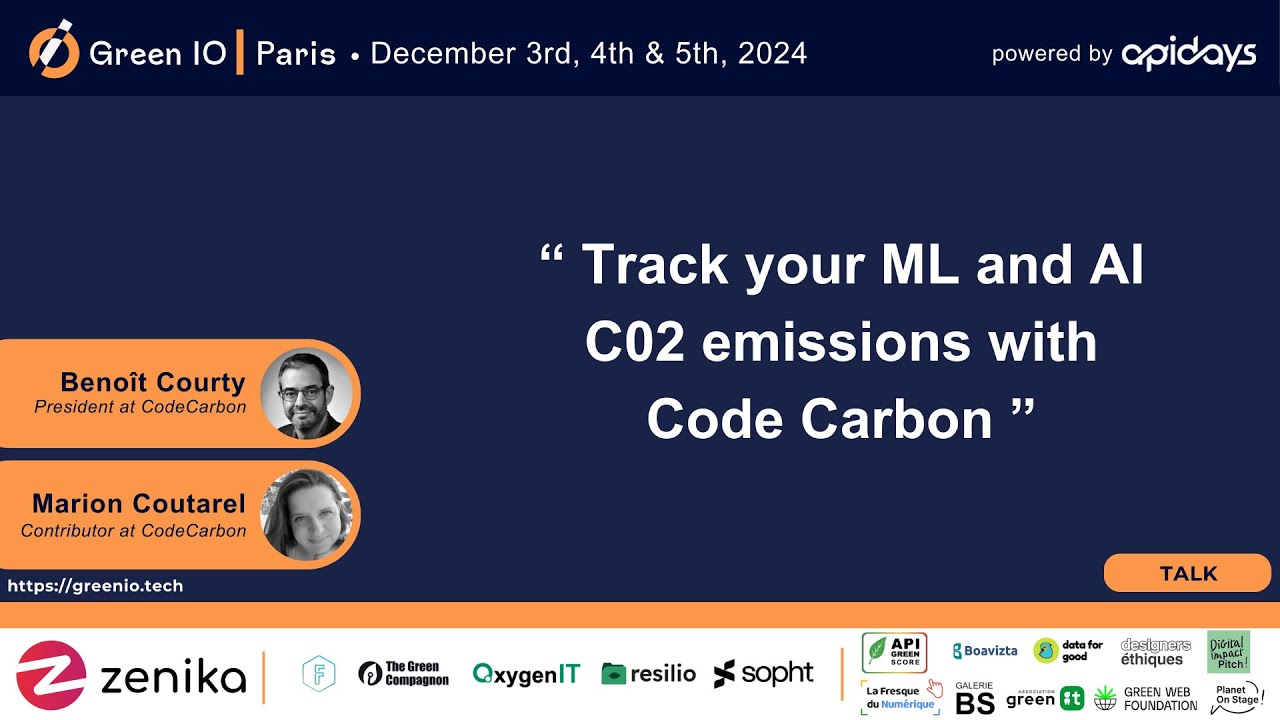 Green IO Paris 2024 - Track your ML and AI C02 emissions with Code Carbon By CodeCarbon