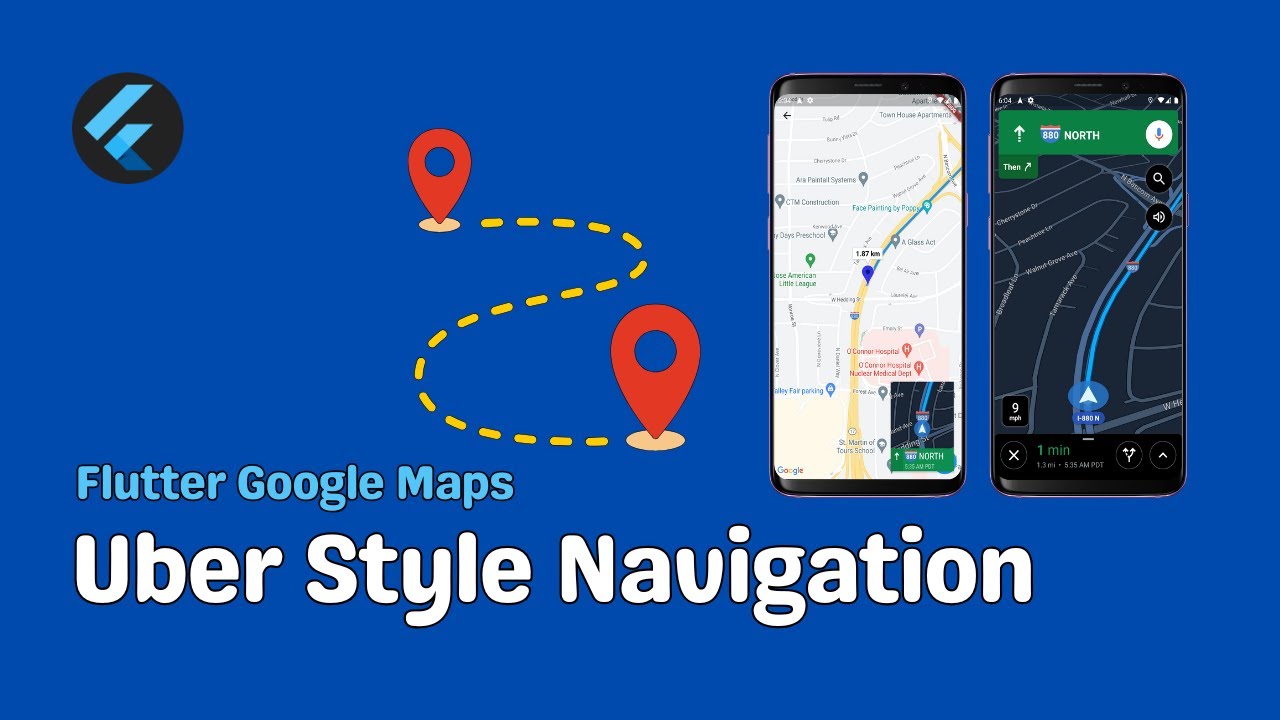 Flutter Map Navigation Uber Style Full Tutorial + Source Code