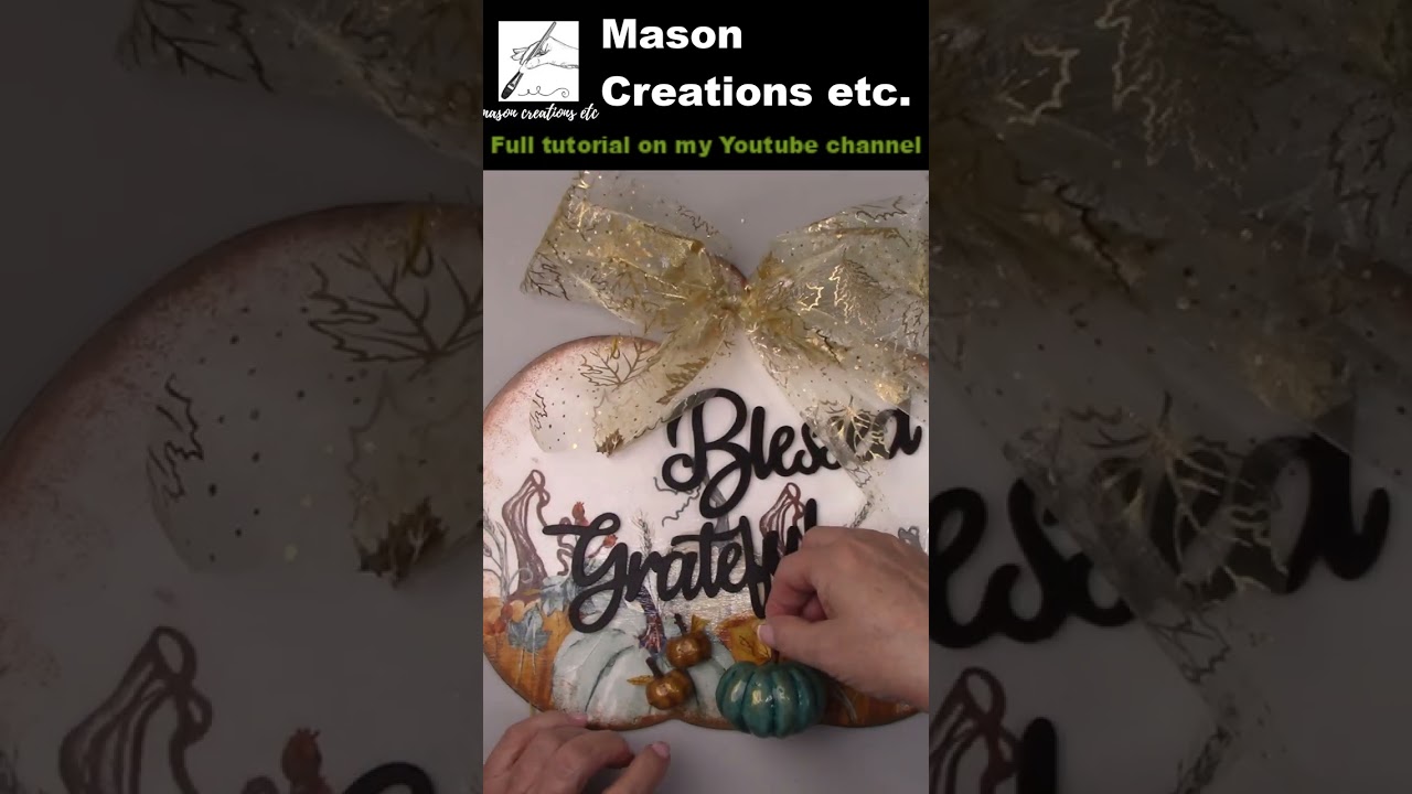 Easy DOLLAR TREE Thanksgiving DIY (Craft tutorial) #shorts