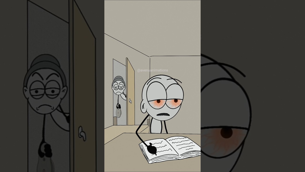 The night before an exam! 🤣 (best animation memes) #shorts