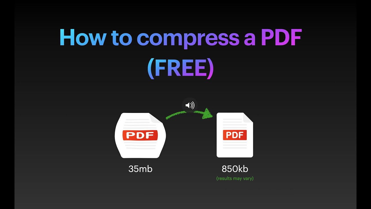 How to compress a PDF for FREE (with best settings)