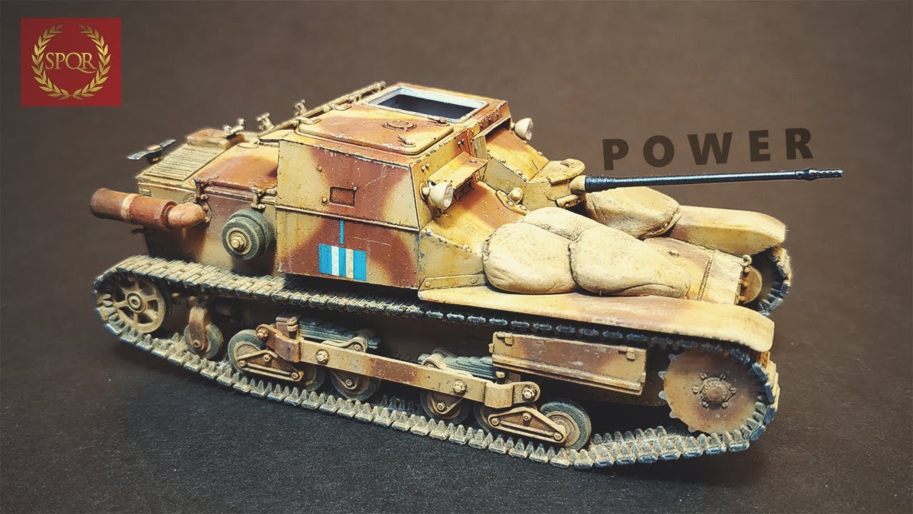 ANTI-Tank Italian TANKETTE L3 controcarro with 20mm AT-gun. Scale models in 1/35 from Bronco