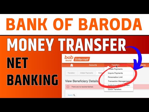 Bank Of Baroda Net Banking Money Transfer On Laptop | BOB Net Banking Money Transfer