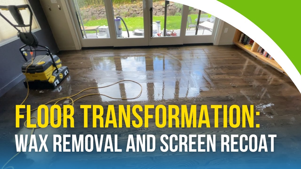 Screening and Wax Removal Transformation of Oak Hardwood Floor in Seattle