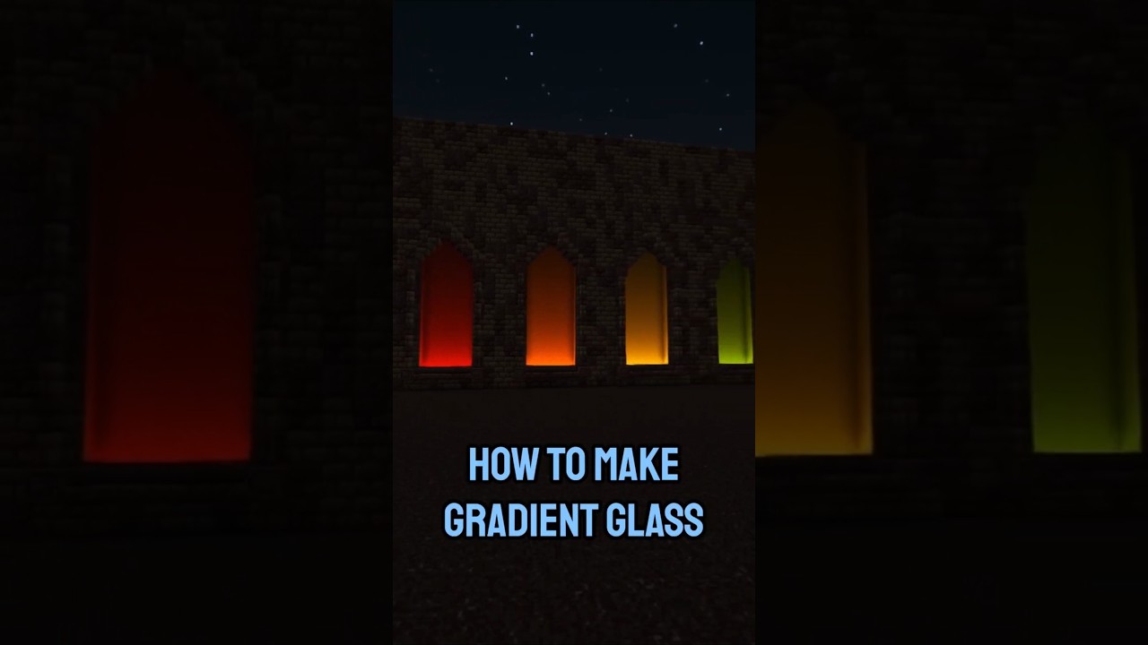 How to Make Gradient Glass in Minecraft! 🌈✨#minecraftideas  #minecrafttutorial #minecraftbuilding