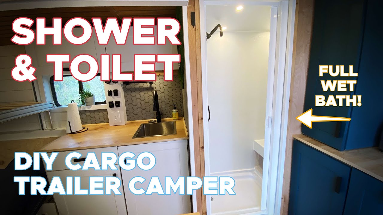 Cargo Trailer Bathroom - Full Shower & Toilet