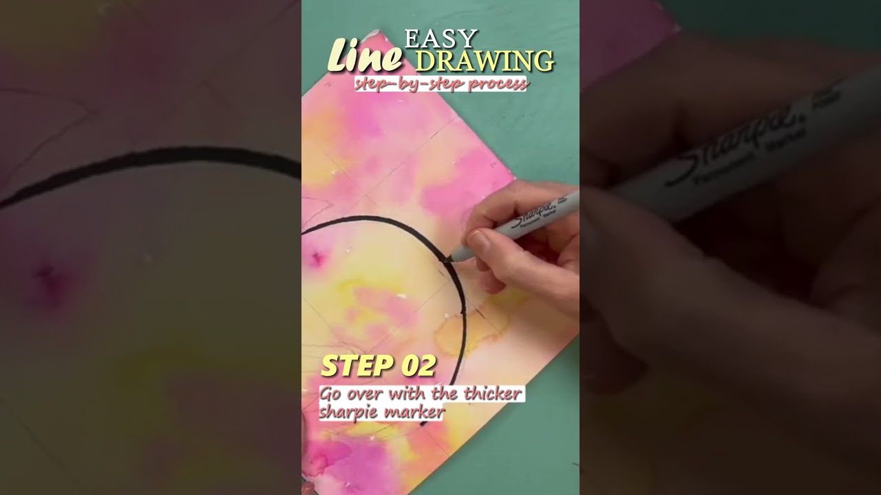 Super Easy Line Drawing Art Lesson #artteacher #middleschoolart #easyartdrawing #artlesson
