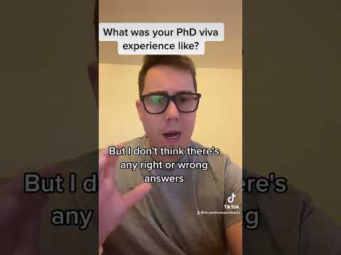 What was your PhD viva experience like?