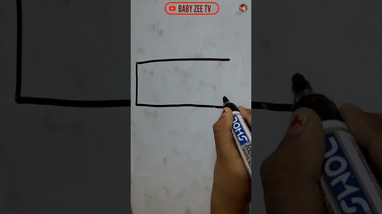 🔥 How to Draw a Rectangular Shape 🔥 Shorts 🔥 #shorts