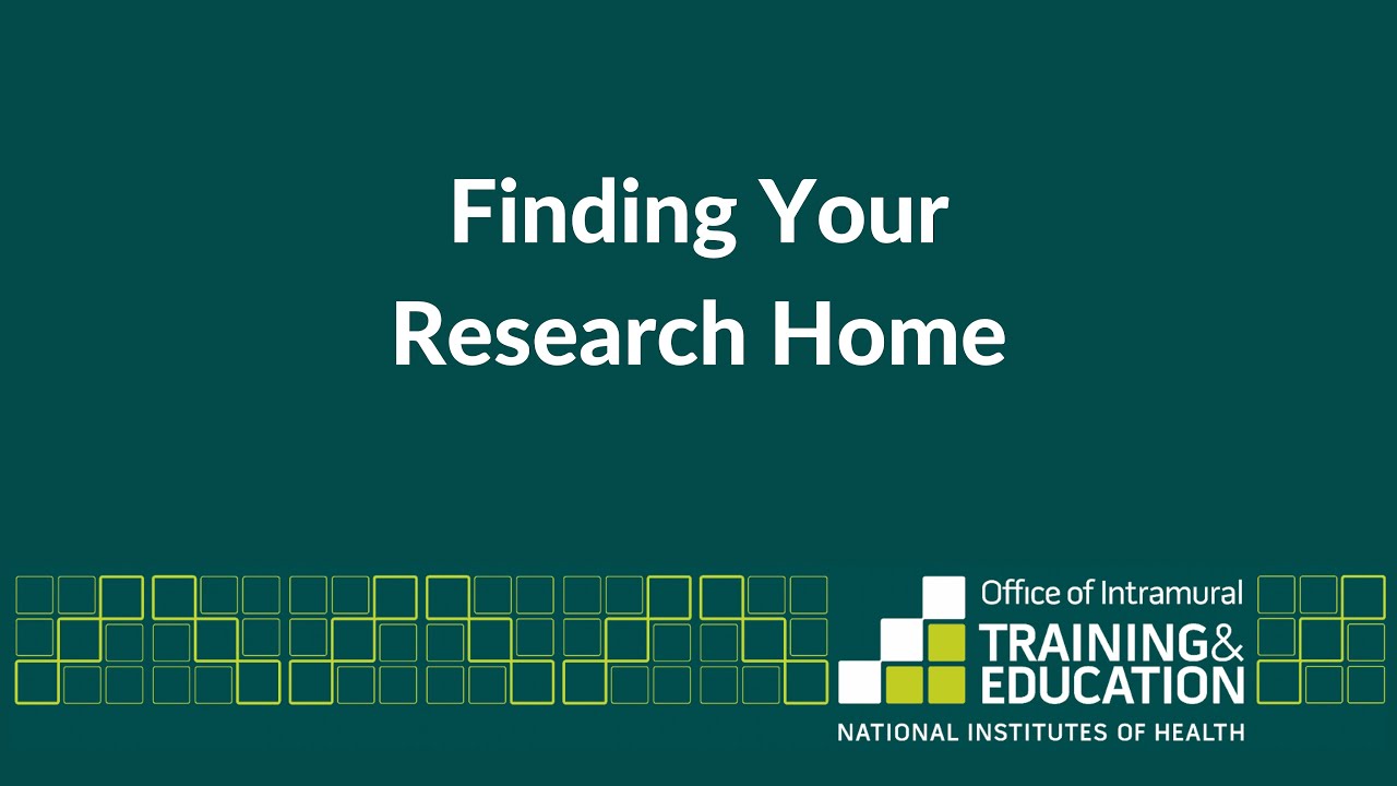 Finding Your Research Home