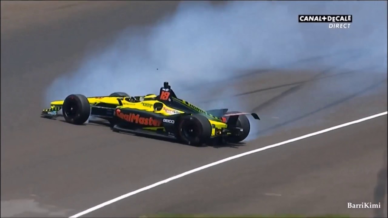 Indianapolis 500 2018 Crashes Highlights French Commentary