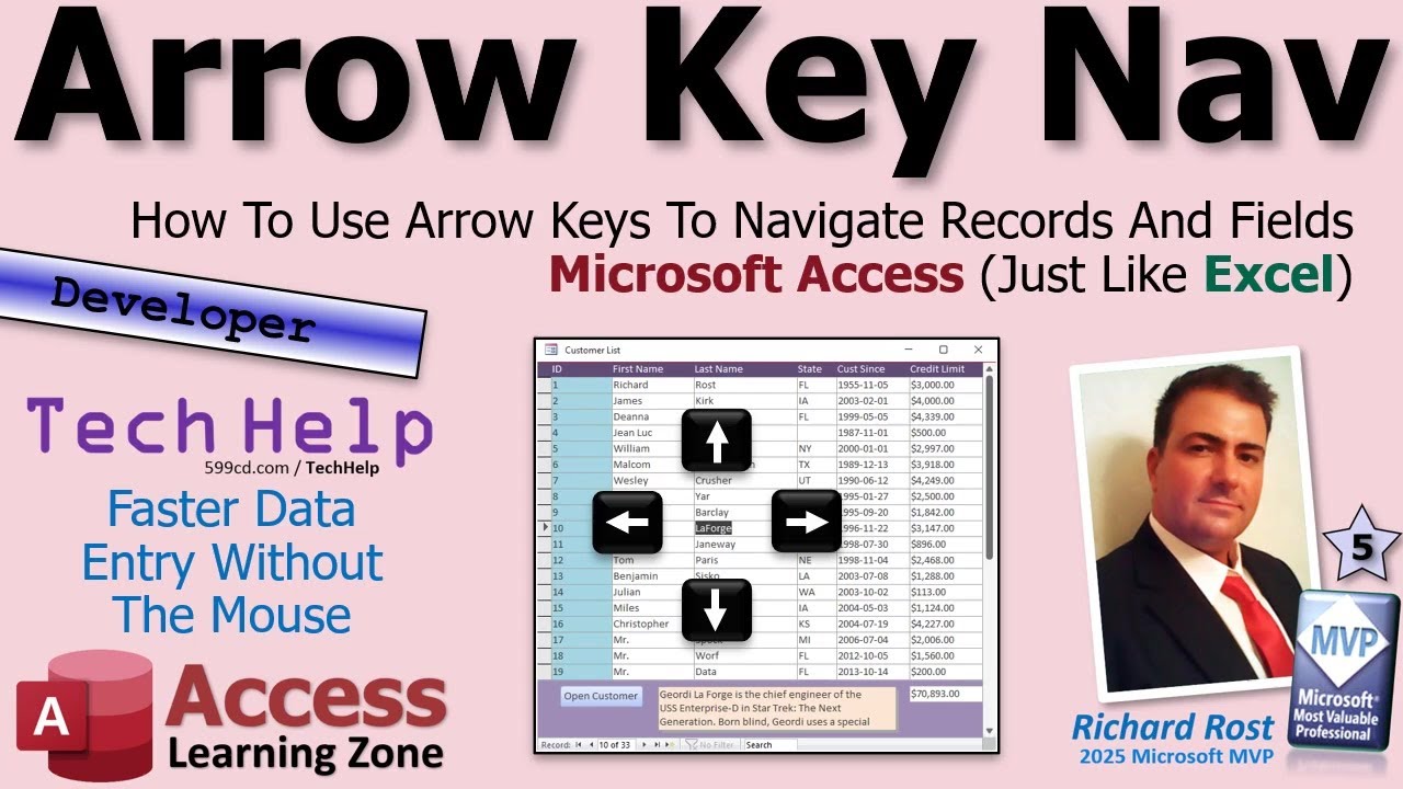 How To Use Arrow Keys To Navigate Records And Fields In Microsoft Access Just Like Excel