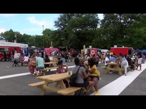 Preparing for the West end Food Truck Block Party