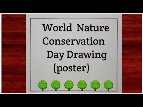 World Nature Conservation Day Drawing || Nature Conservation Day Poster Drawing || Save Environment