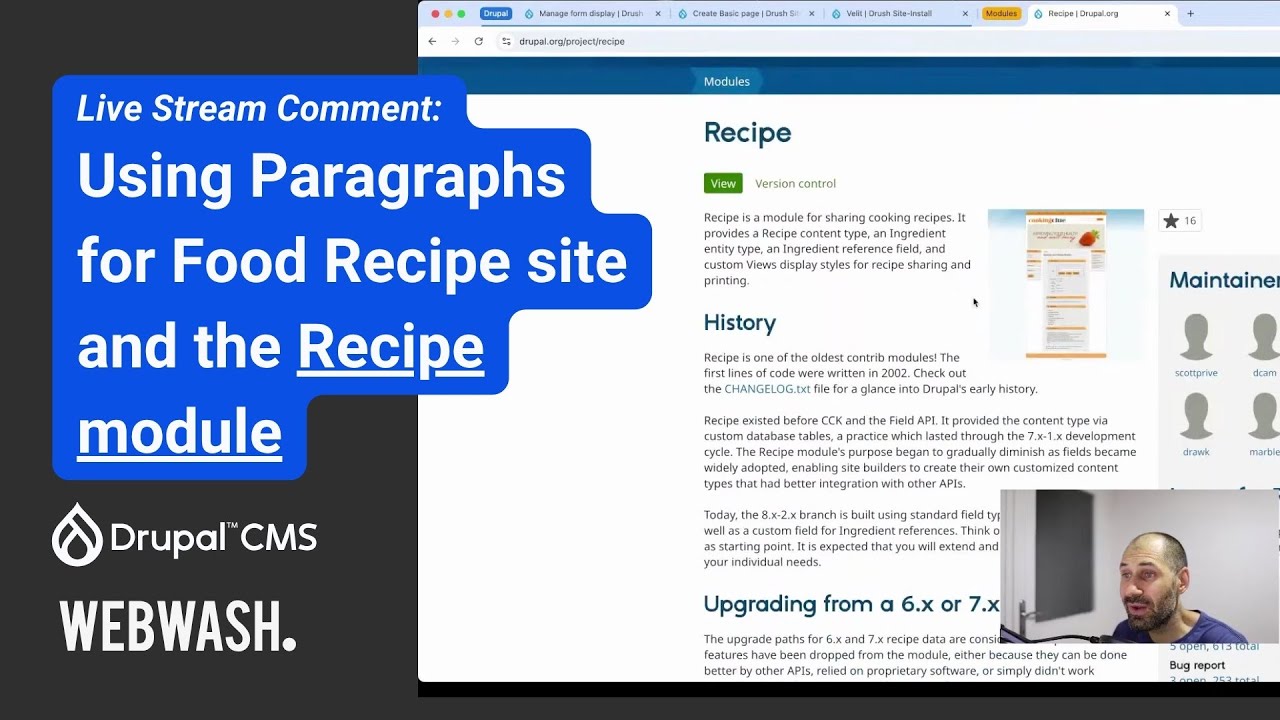 Using Paragraphs for Food Recipe site and the Recipe module