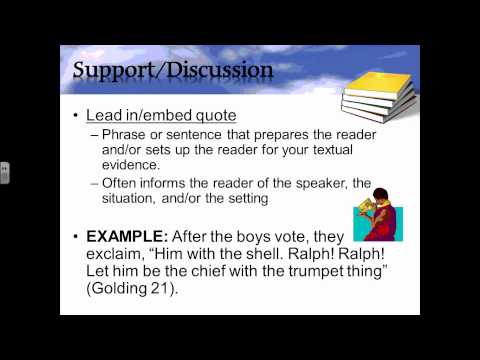 Literary Analysis Lecture