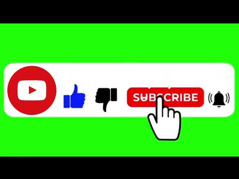 No Copyright, Subscribe and Bell icon into sound animation // Green Screen Subscribe Button Animated
