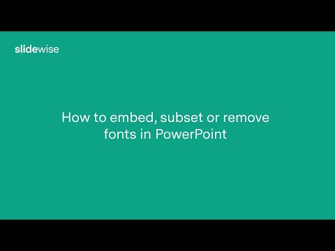 How to embed, subset or remove fonts in PowerPoint