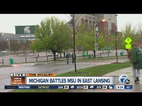 Michigan battles Michigan State in East Lansing