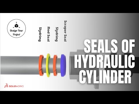 Seals in Hydraulic Cylinder | Animation | Render | Design Your Project | Solidworks | CAD