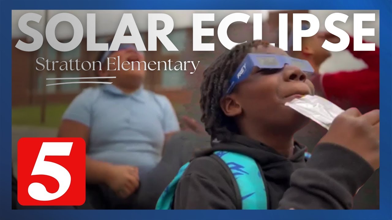 Over the moon: Stratton Elementary throws eclipse watch party