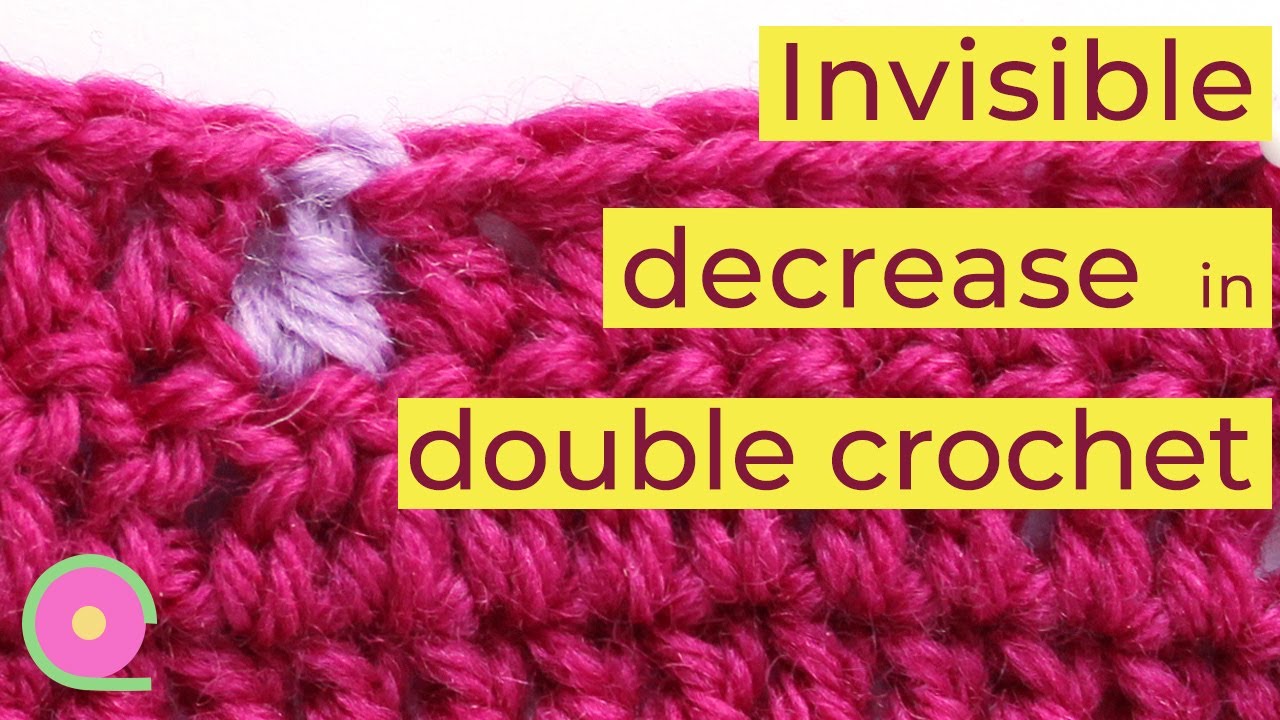 Invisible decrease in double crochet