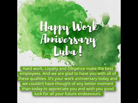 Happy Work Anniversary Luba!