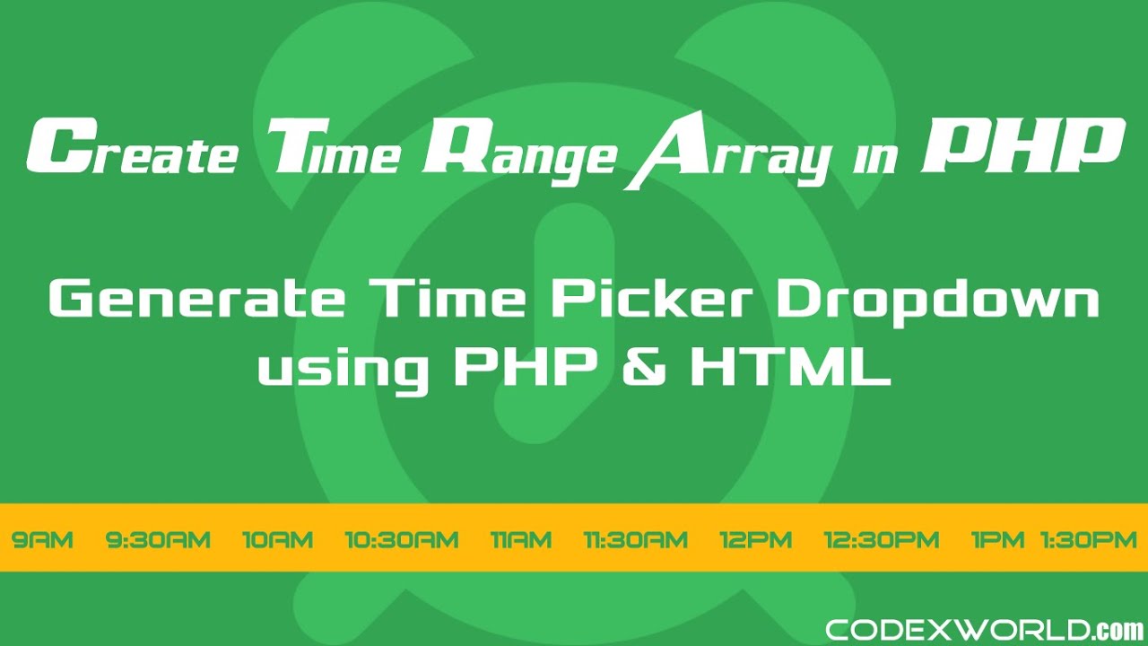 How to Create Time Range Array in PHP