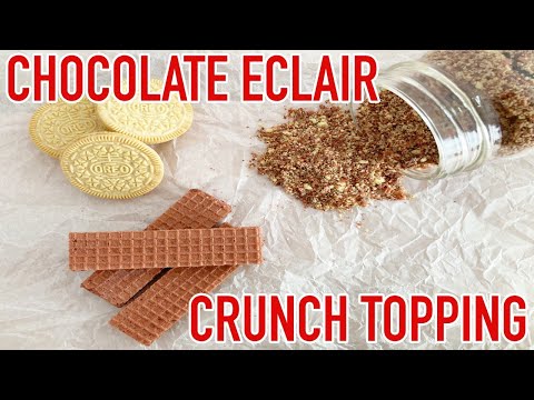 Chocolate Eclair Crunch Crumble Topping- No Bake - Only 2 Ingredients