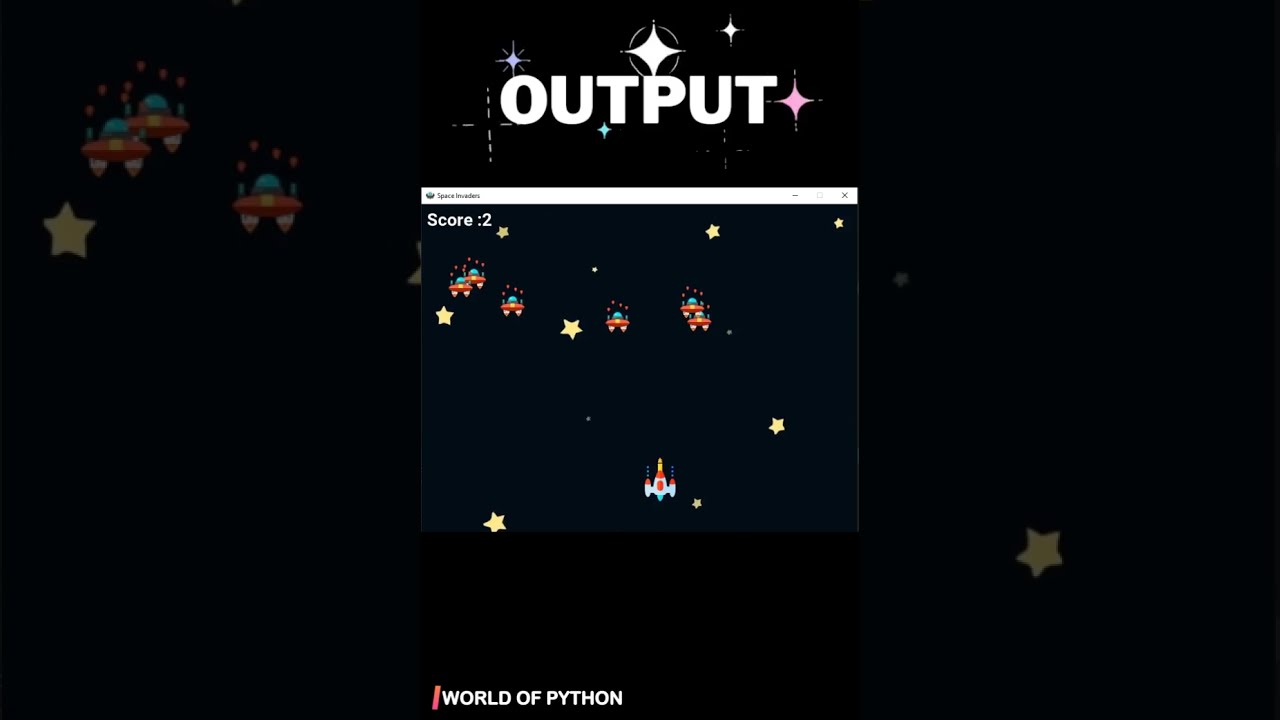 🚀Space Invaders game using Python |How to create Space Invaders game in Python | Action Game #shorts
