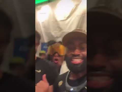 Jaylen Brown and Jayson Tatum in the Celtics locker room after winning #nbafinals | Yahoo Sports