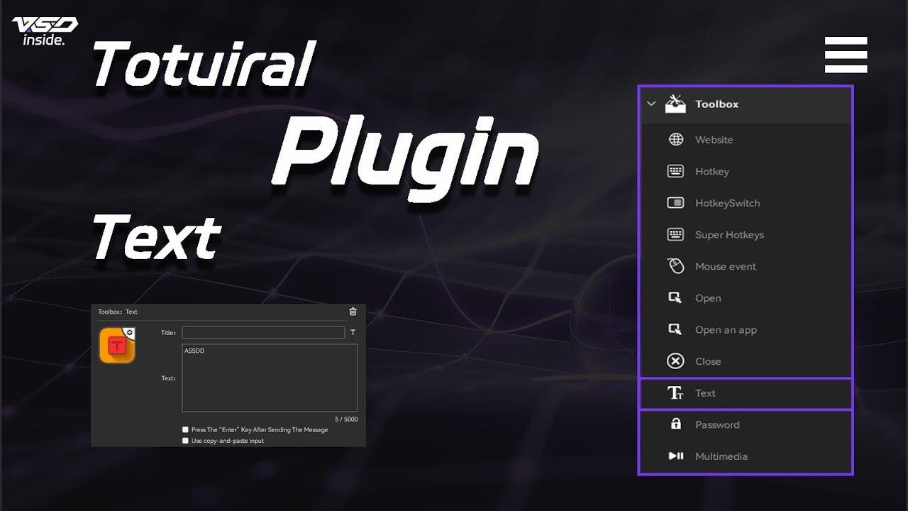 Tutorial - Plugin - Toolbox - One Click Send Text