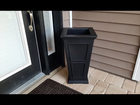 Tall Black Plastic Planter