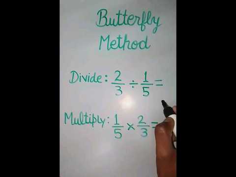 🦋Butterfly Method for division and multiplication #fractiontricks #easy