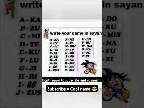 Write your name in saiyan #dbs #dbz #goku #anime #youtube #saiyan #dragonball #akiratoriyama #viral