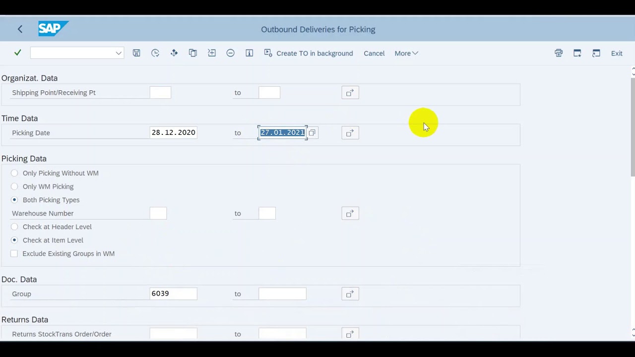 SCM600-Exercise 8.2 Collective Processing for Picking (SAP SD Tutorial)
