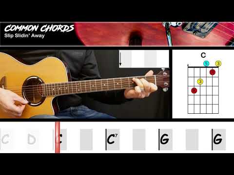 Slip Slidin' Away - Paul Simon | EASY GUITAR CHORDS | Common Chords