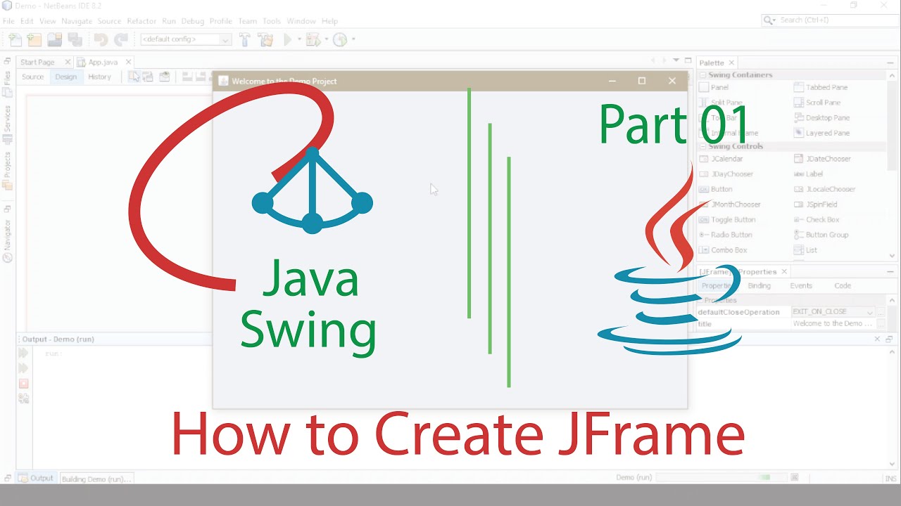 Java Swing Project-Part 1 | How to Create JFrame in NetBeans using Java GUI | A.y. Siam |
