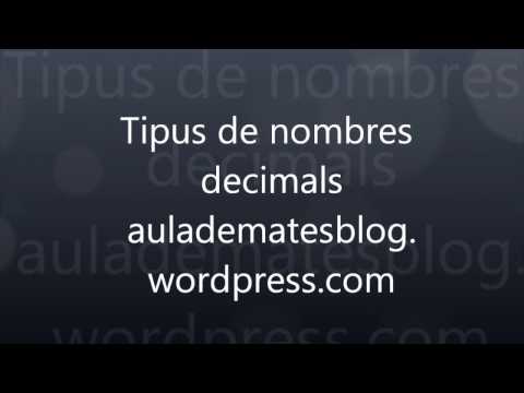 Tipus de nombres decimals | Aula de Mates Blog