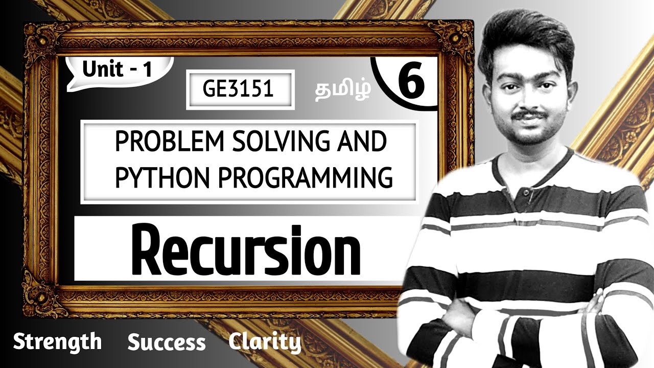 Recursive function in Tamil | Problem solving and python programming in Tamil | GE3151 | Episode 6