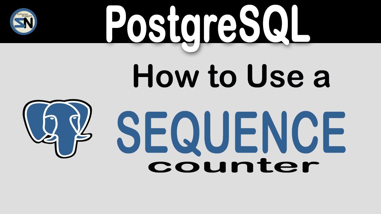 How to use SEQUENCE counter in PostgreSQL.